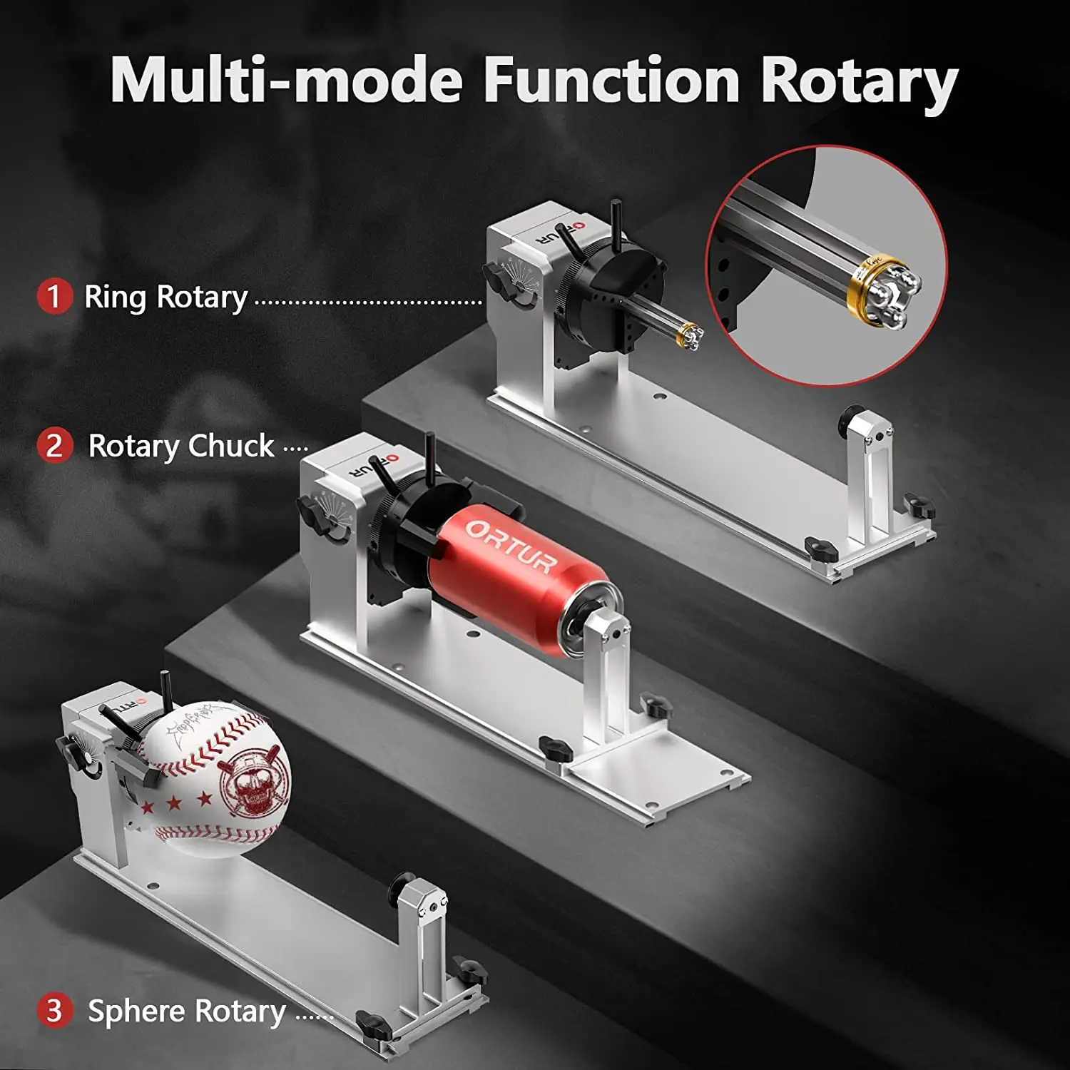 ORTUR-3-in-1-Multi-function-Rotary-Roller-Chuck-For-Laser-Engraver-CNC ...