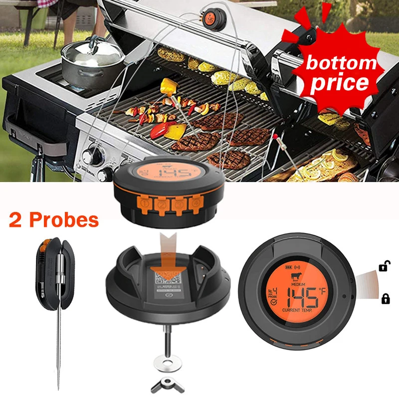 Digital-Probe-Thermometer-Kitchen-Wireless-Cooking-BBQ-Food-Thermometer ...
