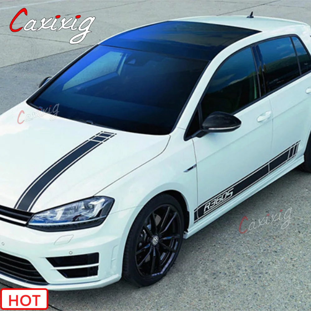 Esporte de corrida estilo do carro listras kk adesivo auto capô saia ...