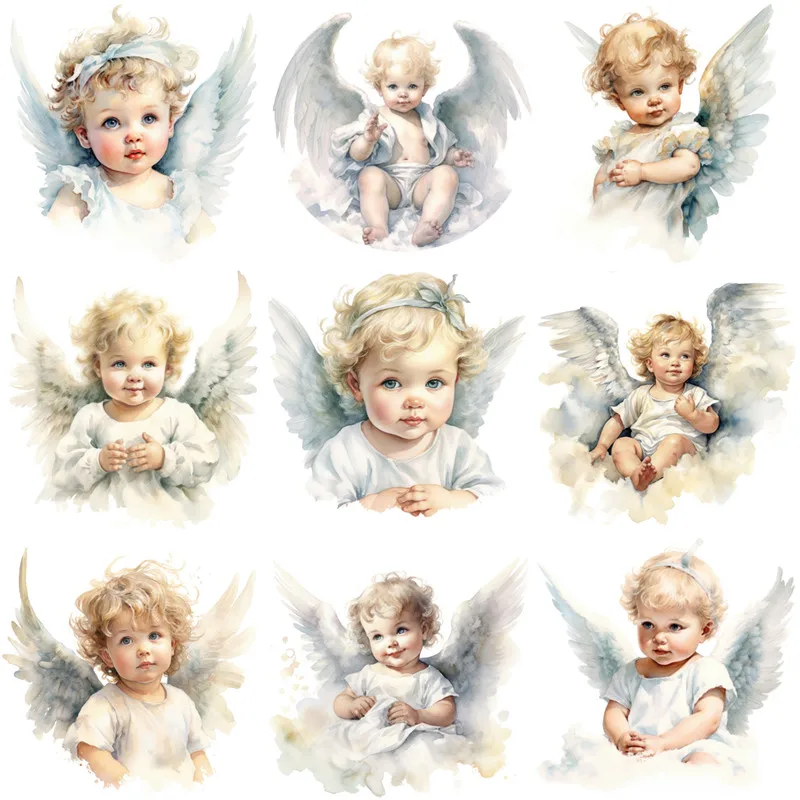 12Pcs-Pack-Angel-Baby-Sticker-DIY-Craft-Scrapbooking-Album-Junk-Journal ...