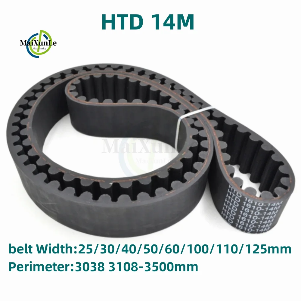 HTD-14M-High-Torque-Rubber-Timing-belt-Width-25-30-40-50-60-100-110 ...