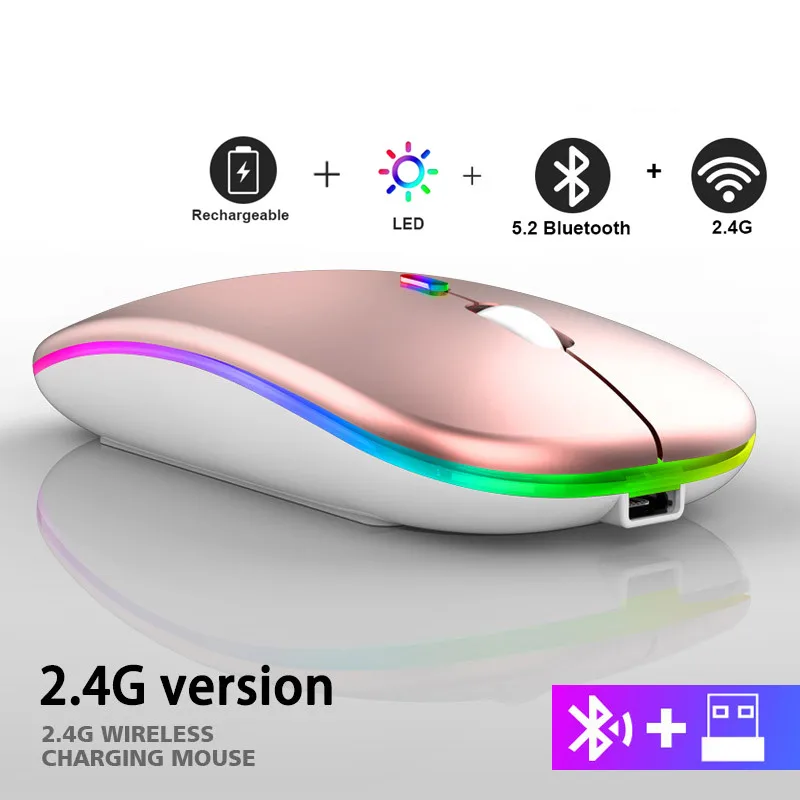 Wireless-Mouse-Bluetooth-RGB-Rechargeable-Mouse-Wireless-Computer ...