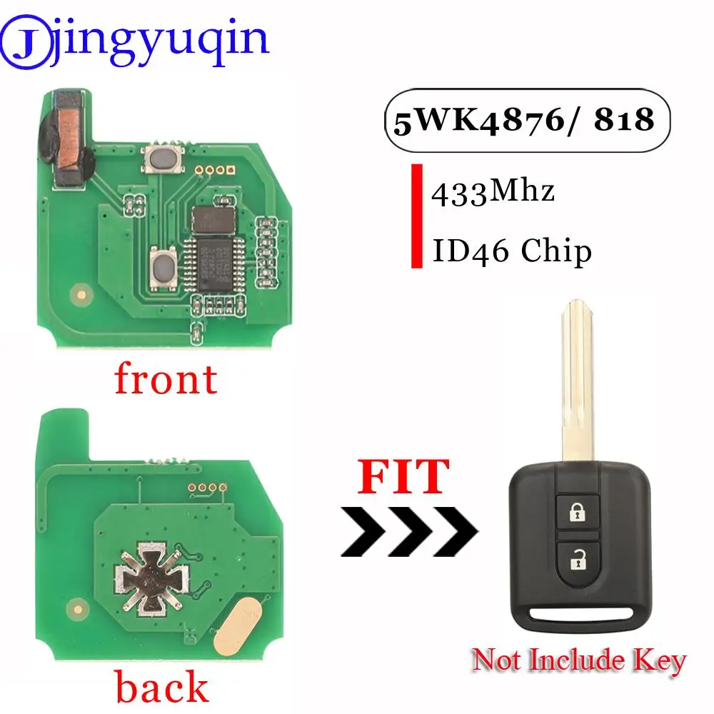 jingyuqin-Remote-Car-Key-Circuit-Board-Fob-5WK4-876-818-433MHz-ID46-For ...