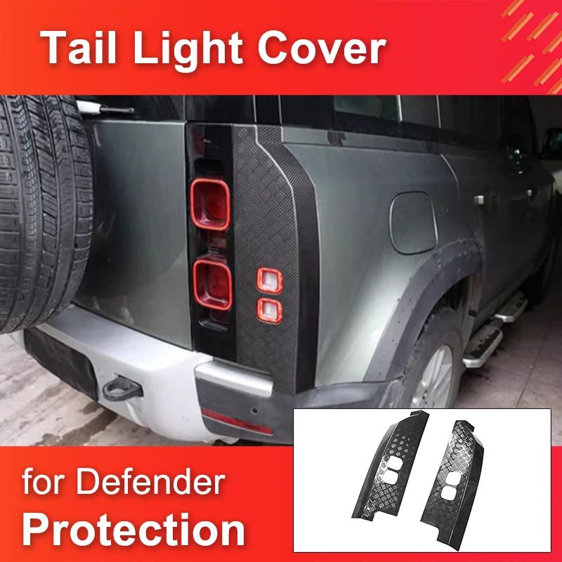 Carbon-Fiber-Tail-Light-Protection-Cover-for-Land-Rover-Defender-90-110 ...