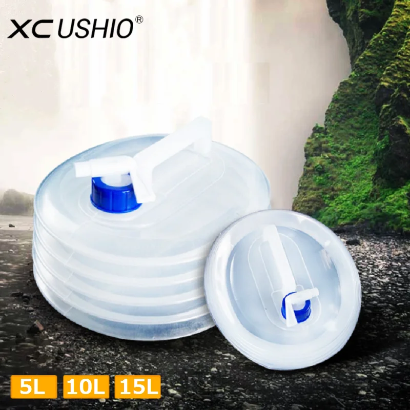 5/10/15l Outdoor Collapsible Water Bags Foldable Bucket Water Container ...