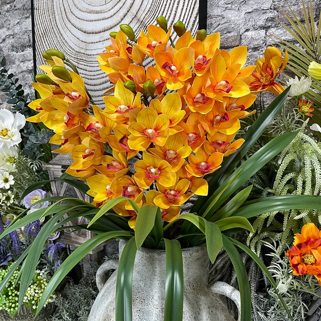 Orange Cymbidium Orchids Bouquet