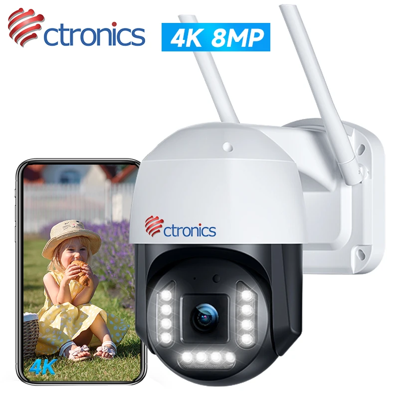 Ctronics Real 4k Ip Camera 3840x2160p 8mp Uhd Full Color Night Vision ...