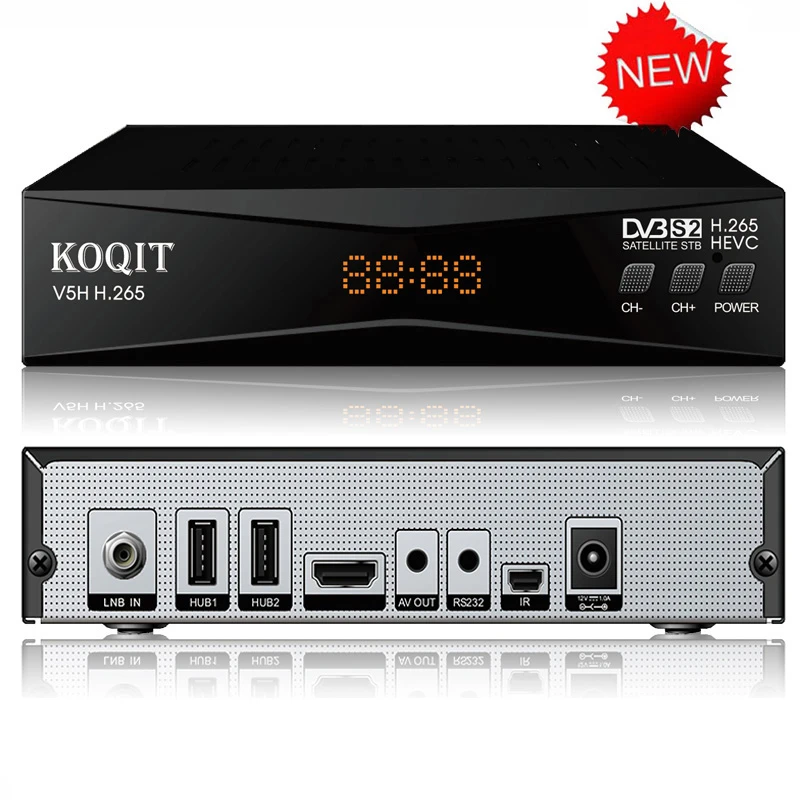 Koqit Dvb S2 Hevc 265 Dvb-s2 Satellite Decoder Receiver Satellite Tv Receiver Stream Mirror ...