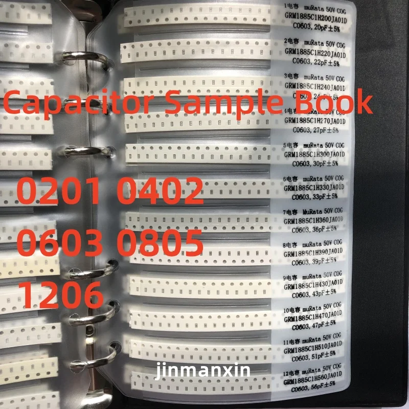 0805-SMD-Capacitor-Sample-Book-Capacitors-Assortment-Kit-Pack-92-values ...