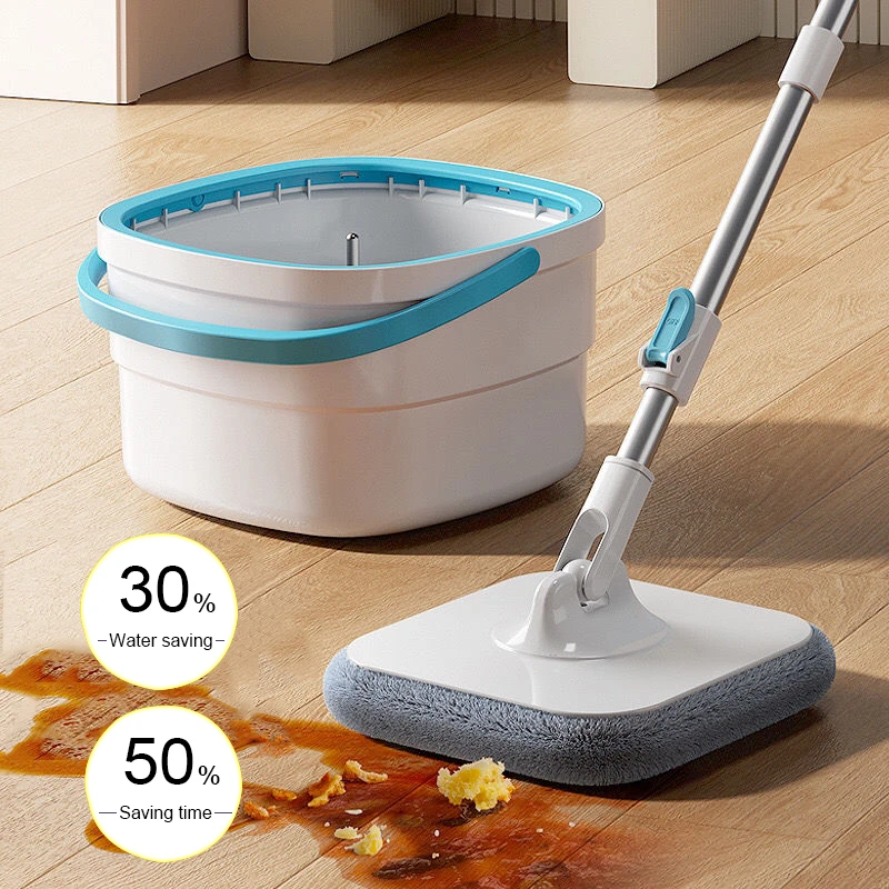 mops floor cleaning tools easy to drain Squeeze mop Household cleaning 360° spin home Floor mop ...