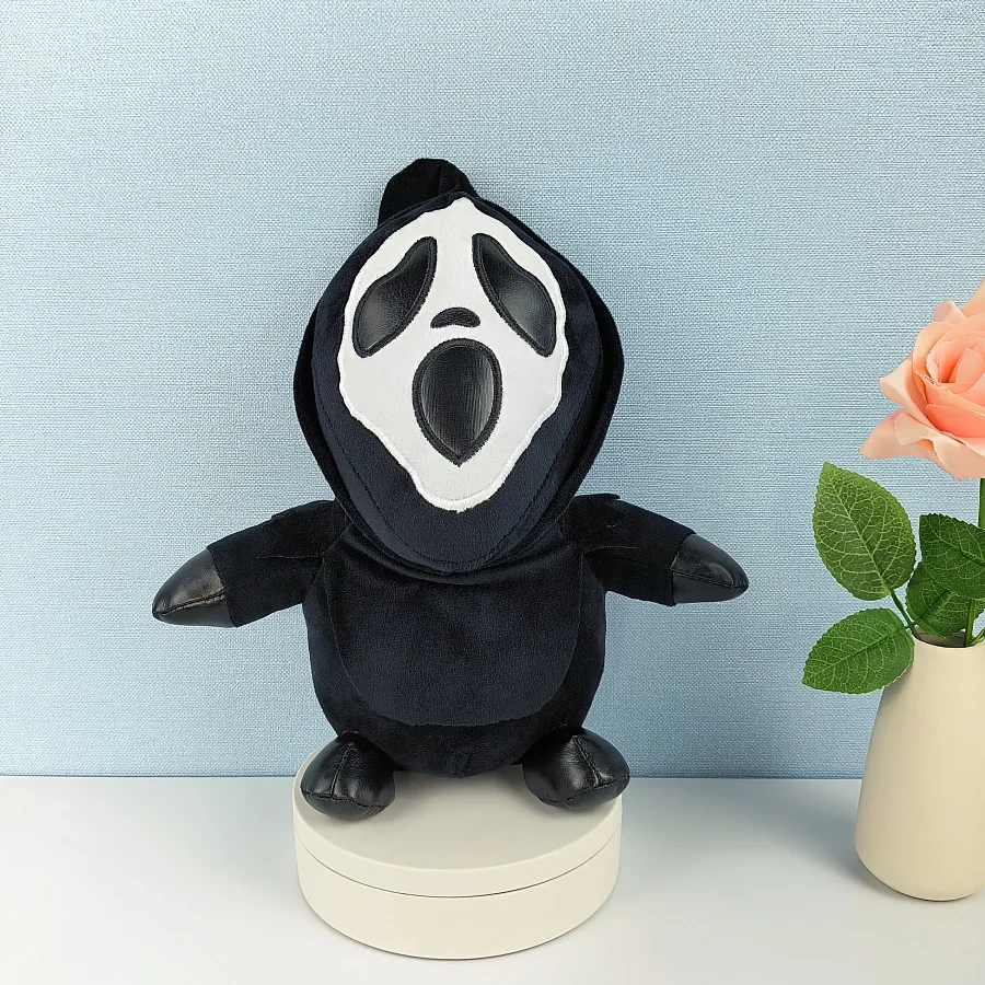 Black Robe Death Figure Scream Horror Halloween Plush Toy Doll