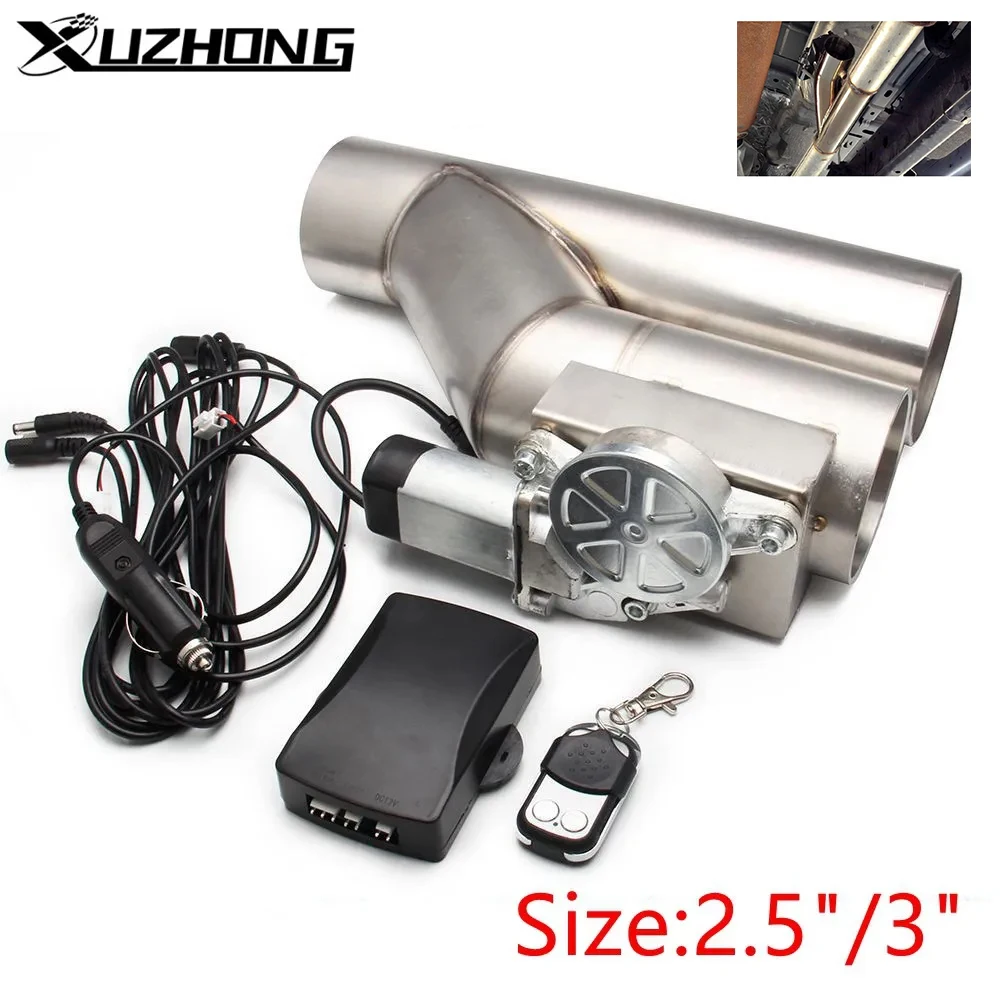 Universal 2.5'' 3" Electric Exhaust Cut Out Valve Y Pipe Exhaust Pipe ...