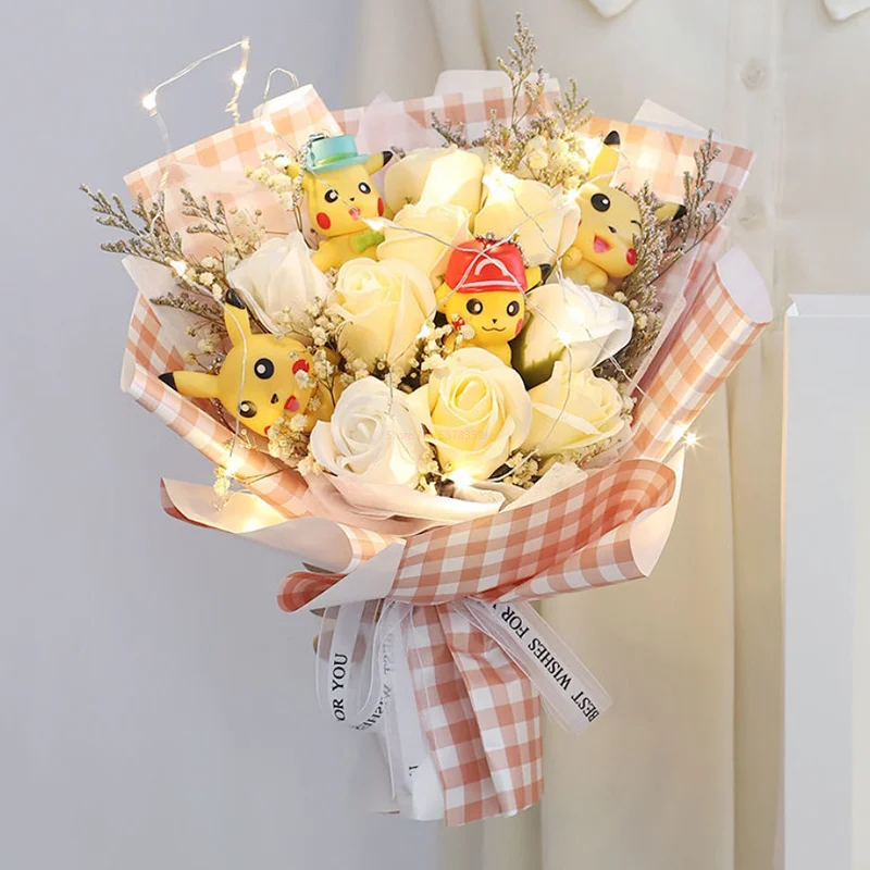 Cartoon Pikachu PP Cotton Kawaii Bouquet - KawaiiMerch.com