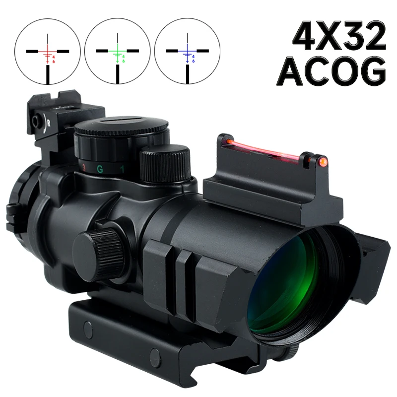 4x32ACOG-Compact-Reflex-Optics-HD-Scope-Tactical-Hunting-Riflescope ...