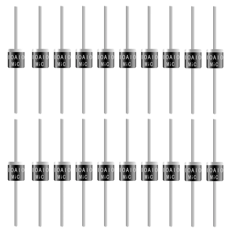 20PCS 10A10 Rectifier Diode 10A 1000V R-6 Axial Electronic Silicon