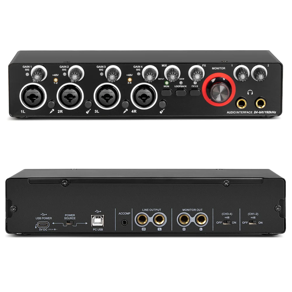 Interfaz-de-Audio-de-4-canales-para-estudio-de-grabaci-n-tarjeta-de ...