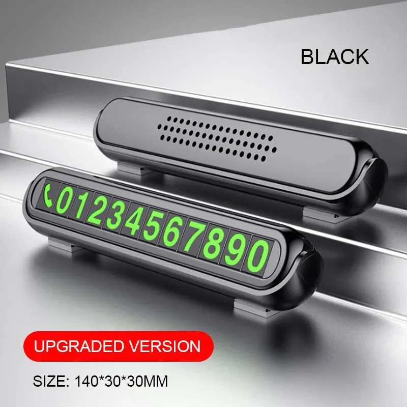 Luminous-Car-Temporary-Parking-Card-Car-Styling-Phone-Number-Card-Plate ...