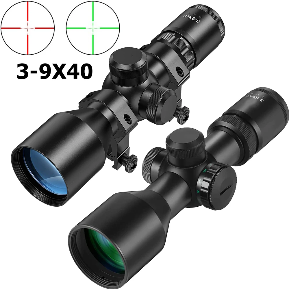 3-9x40-Compact-Hunting-Riflescope-Optic-Sight-Crosshair-Reticle ...