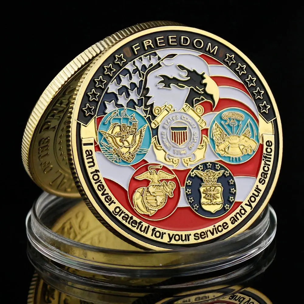Military Coin Freedom Souvenir Collectible Gift Commemorative Coin ...