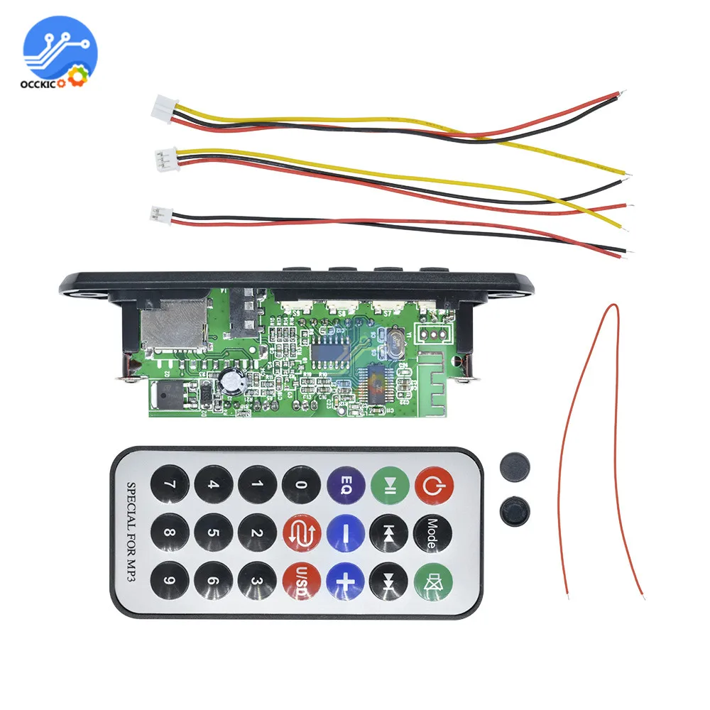 12v Bluetooth Mp3 Decoder Board Fm Audio Module Usb Tf Radio Remote ...