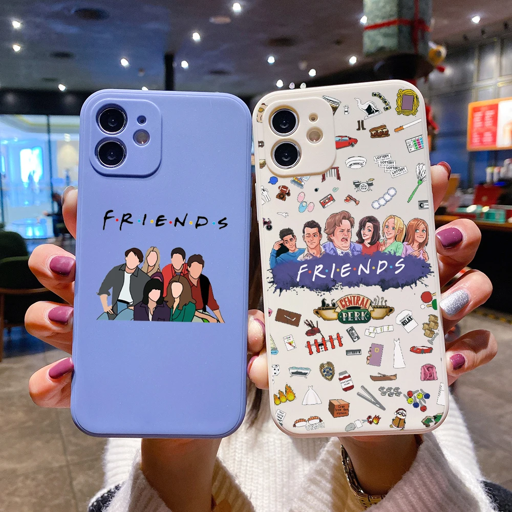 Friends TV Show Central Perk Square Liquid Silicone Phone Case For ...