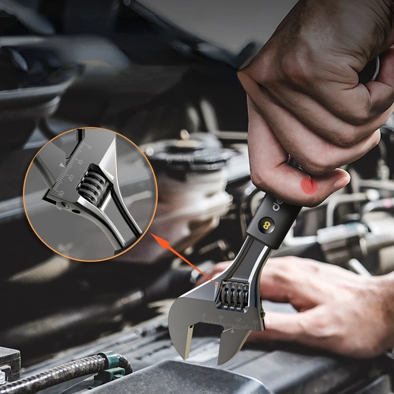 CLE A MOLETTE,DL006A--clé à molette en acier à haute teneur en carbone ...