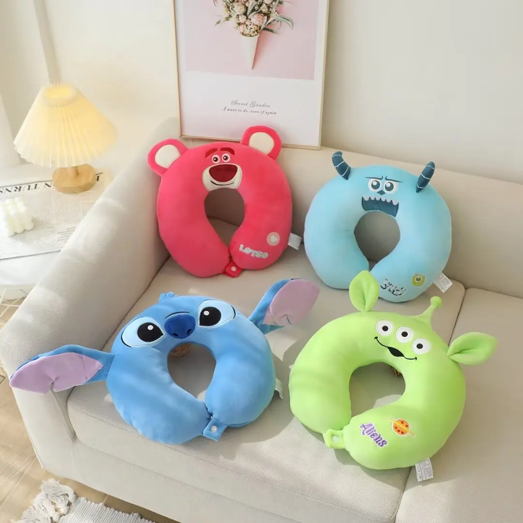 Disney Kawaii Anime Stitch Lotso Sullivan Alien Travel Relax U-Shaped ...
