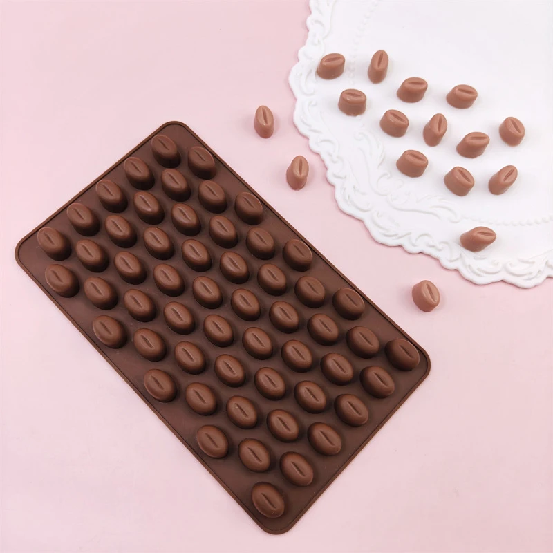 7-55-Cavity-Mini-Coffee-Beans-Chocolate-Sugarcraft-Candy-Silicone-Mold ...