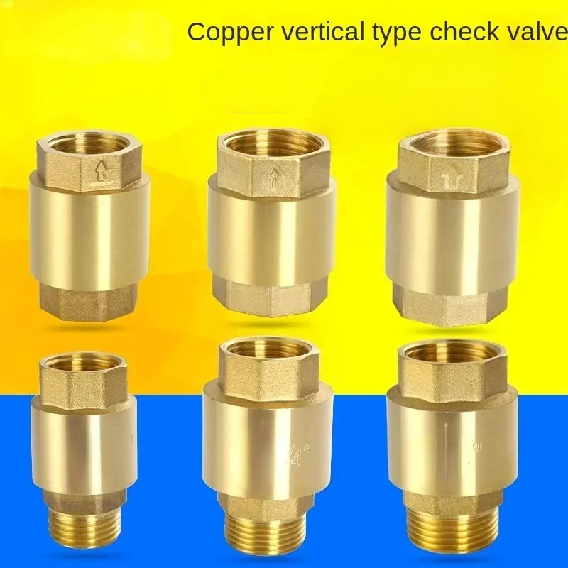 1pc-DN15-DN20-DN25-NPT-Brass-Thread-In-Line-Spring-Check-Valve-25mm ...