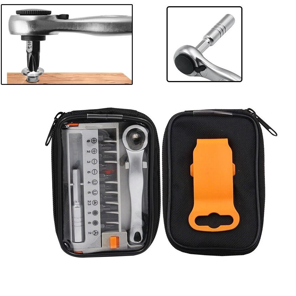 12 in 1 Ratchet Spanner Screwdriver Set CR V Material Repairing Socket ...