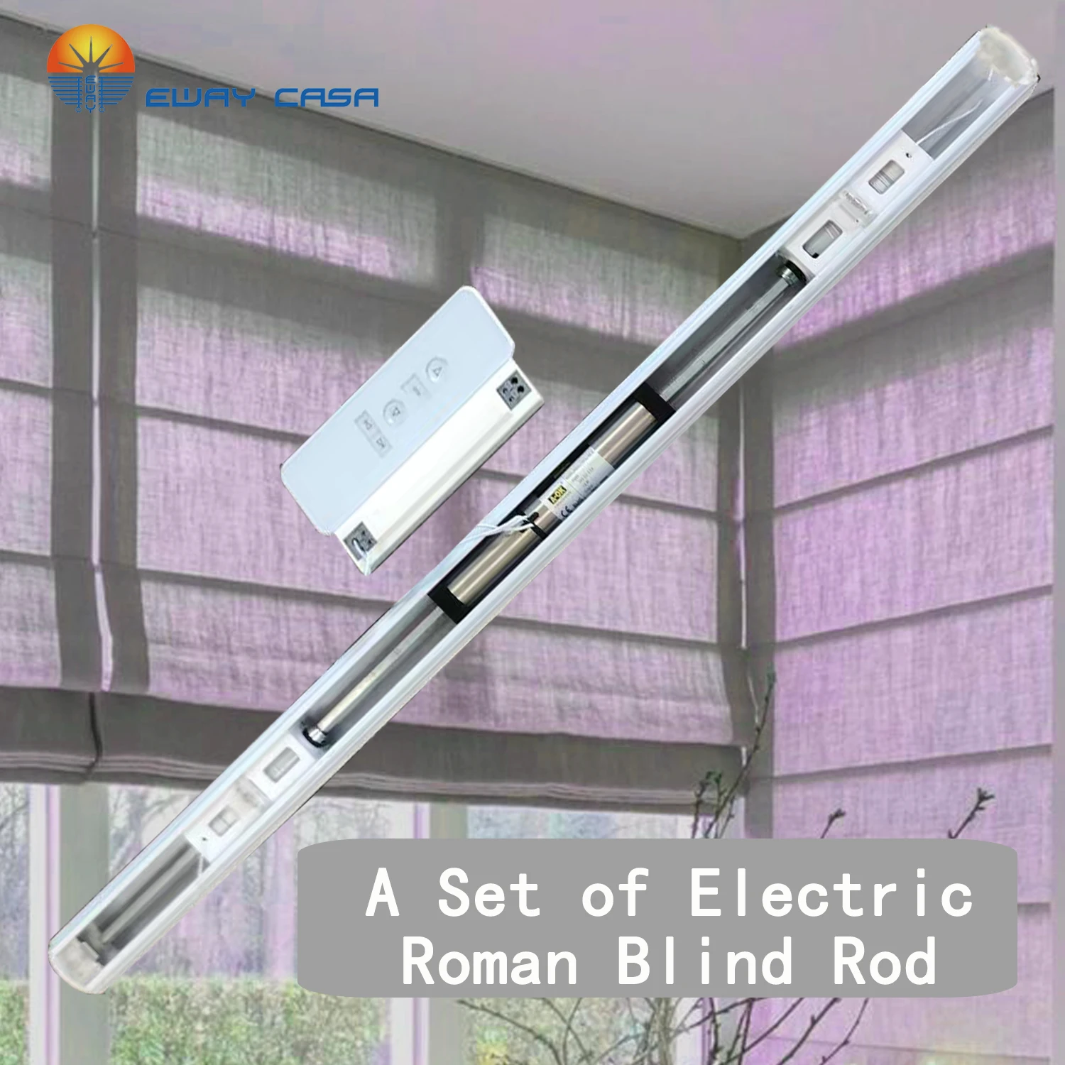 EWAY CASA Smart Curtain Motor Electric Roman Blind Roman Curtain Track ...