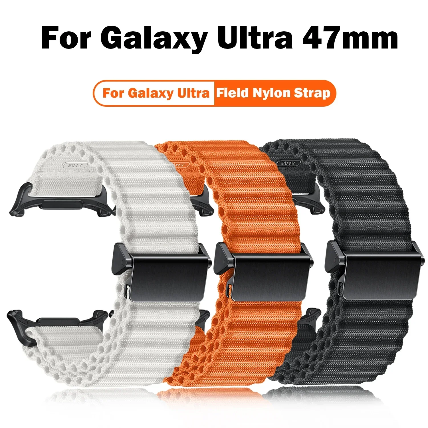 Sports-Nylon-Loop-Strap-For-Samsung-Galaxy-Watch-Ultra-47mm-LTE-Band ...
