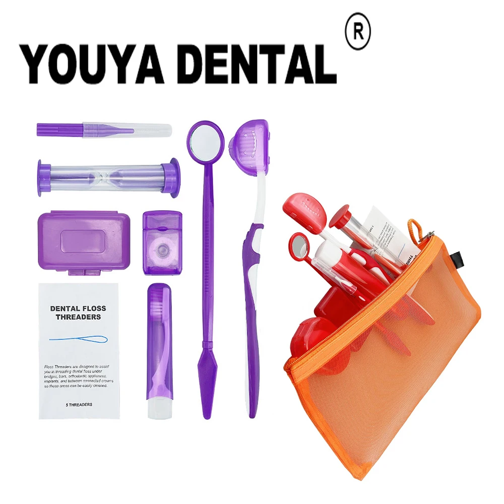 8pcs/bag Orthodontic Oral Care Kits Toothbrush Dental Floss Mouth ...