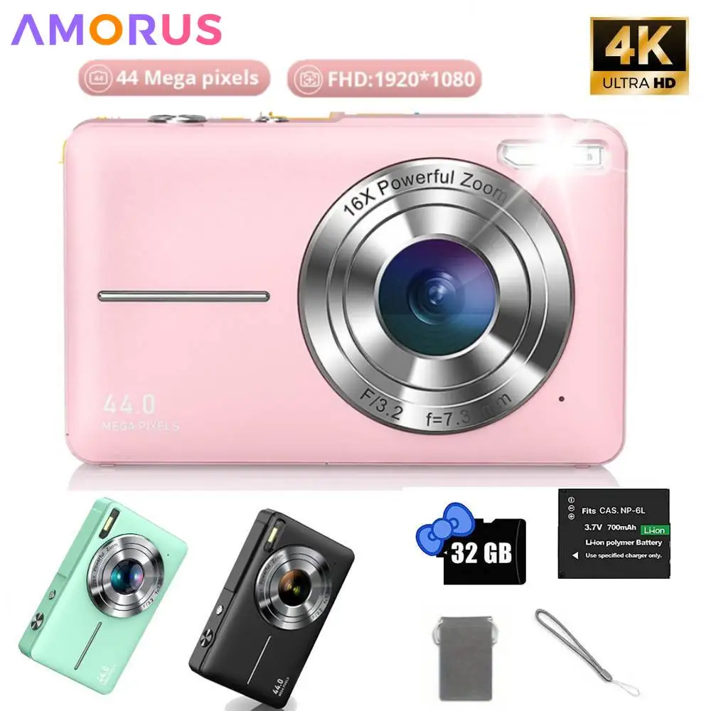 Digital Camera 1080P 44MP Camera Digital Point and Shoot Camera with ...