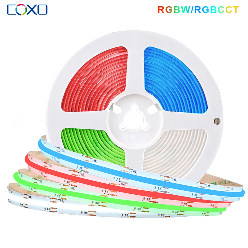 COB RGBW RGBCCT LED Strip Lights 840 LEDs High Density Dimmable LED ...