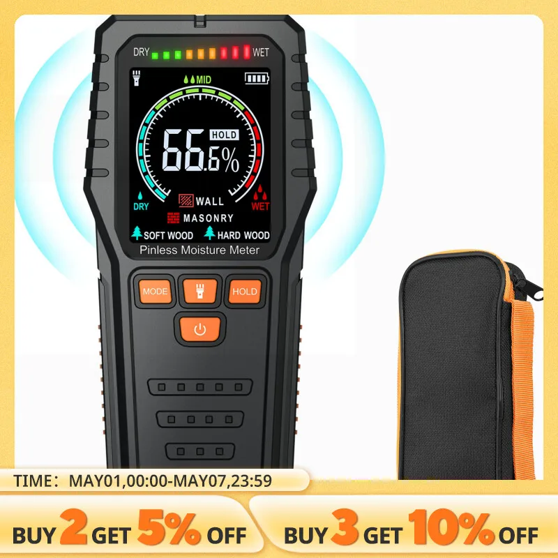 PROSTER-Pinless-Handheld-Moisture-Meter-Mold-Detector-Wood-Moisturer ...