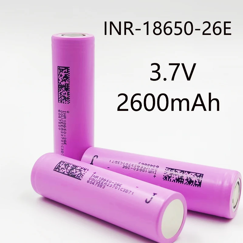 18650-Battery-100-Genuine-INR18650-26E-2600mAh-3-7V-20A-Rechargeable ...