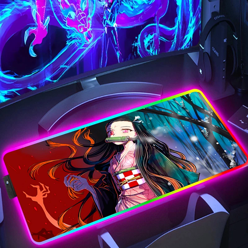 Demon-Slayer-alfombrilla-de-rat-n-LED-Zenitsu-Agatsuma-para-juegos ...