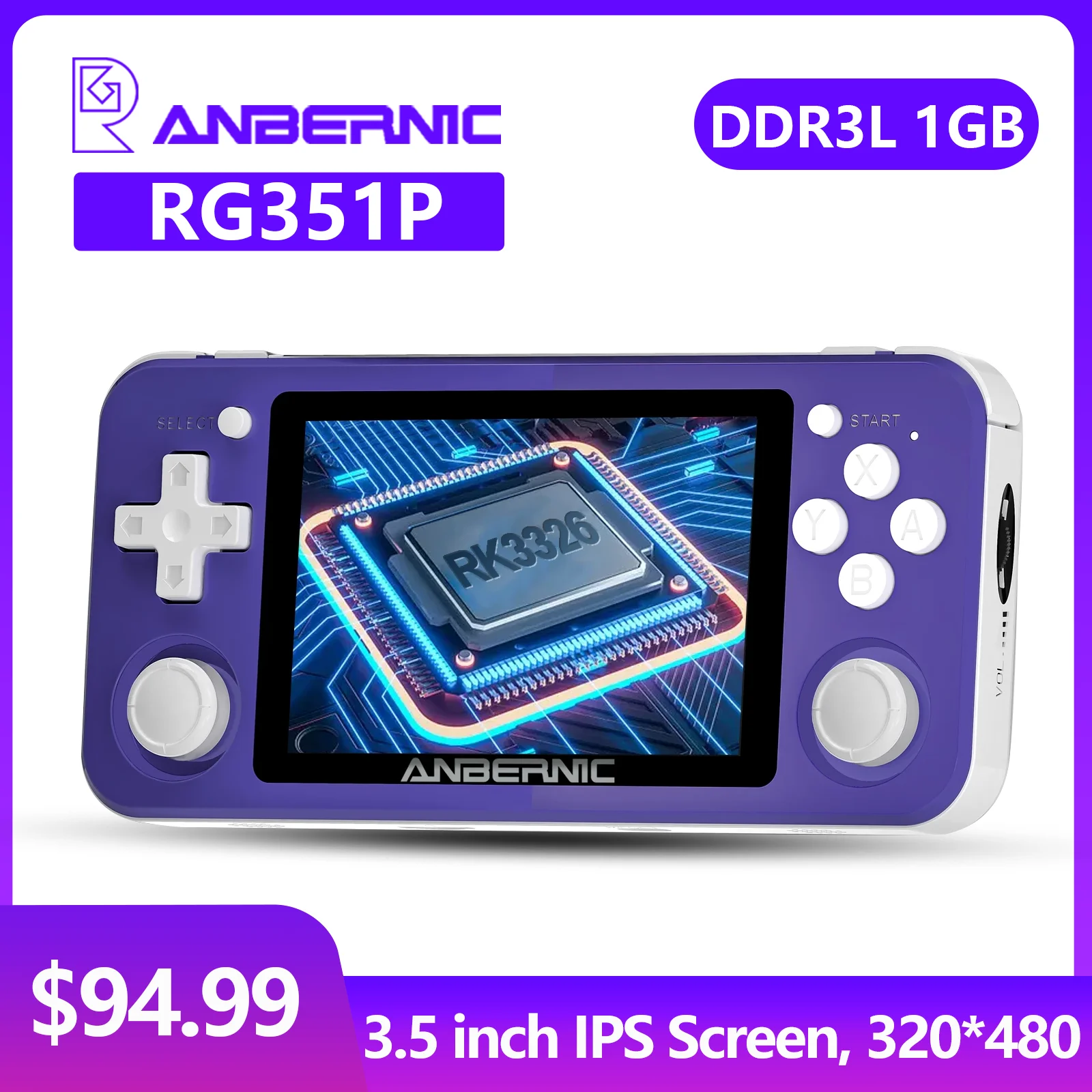 Anbernic RG351M RG351P Retro Video Game Console Aluminium Legering ...