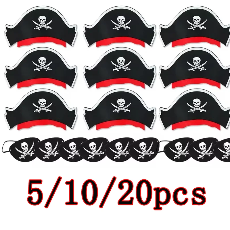 5-10-20pcs-Pirate-Eye-Patches-Skeleton-Eye-Mask-Felt-One-Eye-Skeleton ...