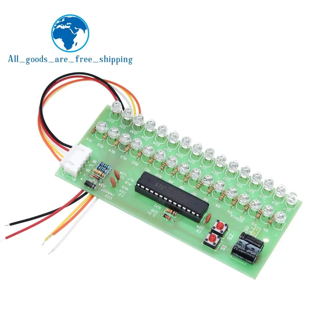 MCU-Adjustable-Display-Pattern-LED-VU-Meter-Level-Indicator-Amplifier ...