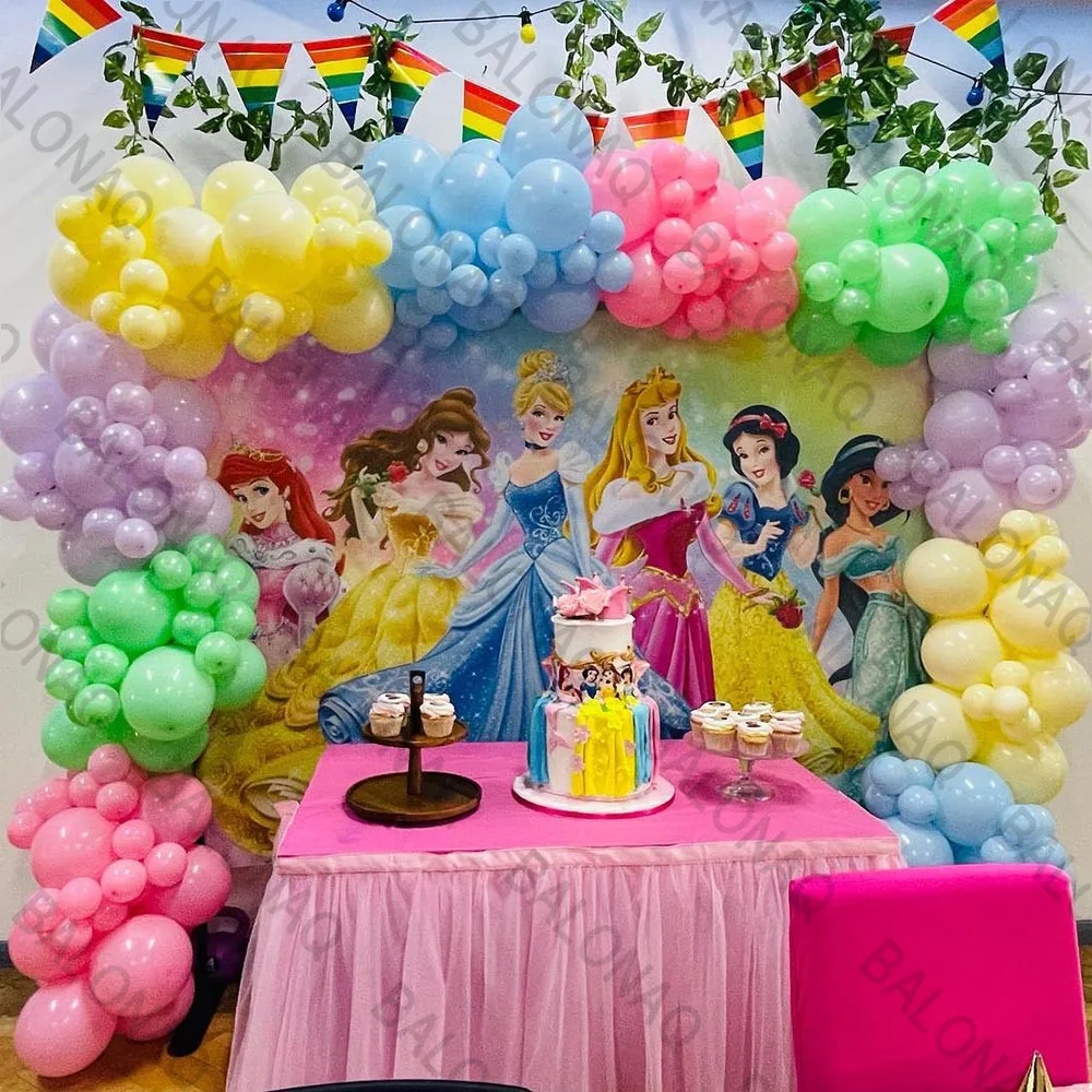 1Set-Disney-Princess-Theme-Party-Balloons-Garland-Arch-Kit-Macaron ...