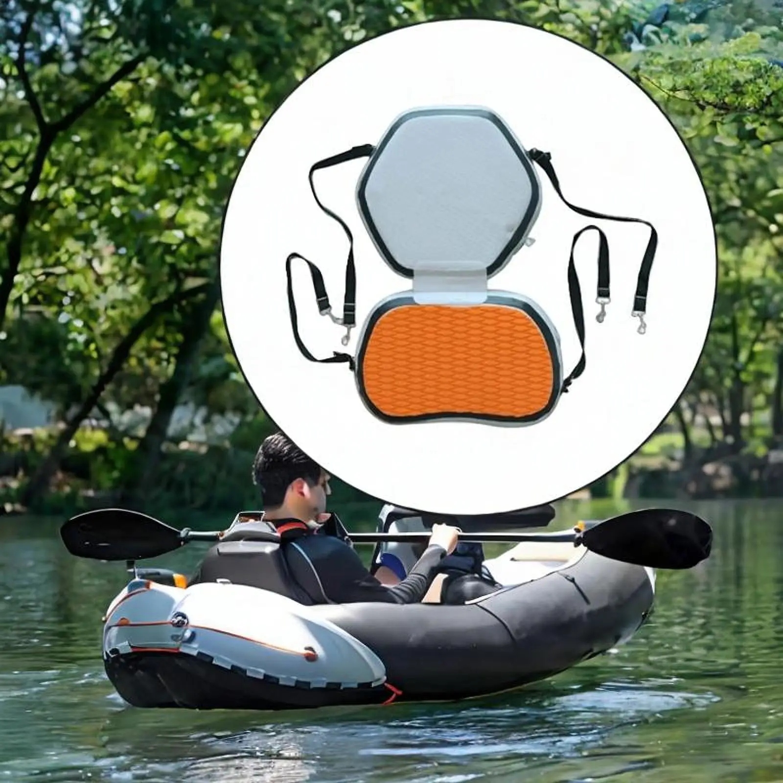 Inflatable Kayak Seat Paddle Board Seat Detachable Adjustable Straps ...