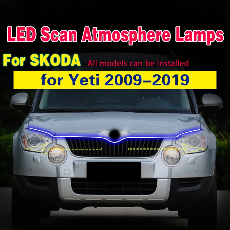Car-LED-Daytime-Running-Light-For-Skoda-Yeti-2009-2019-Headlight-DRL ...
