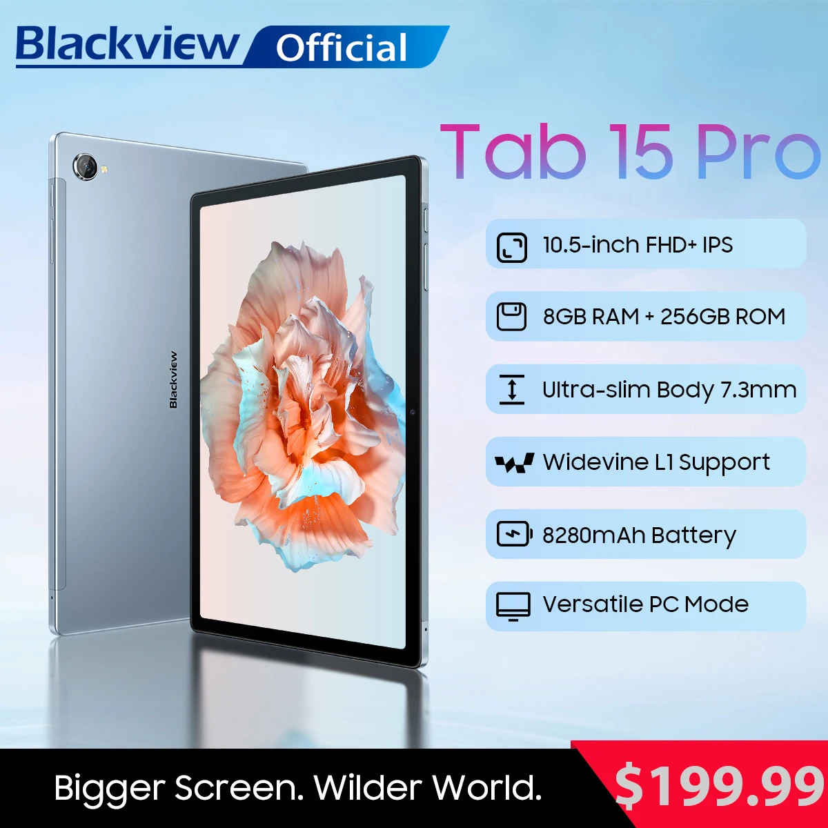 Blackview tab 15 pro tablet 10.5 fhd + almofada de exibição android 12 ...