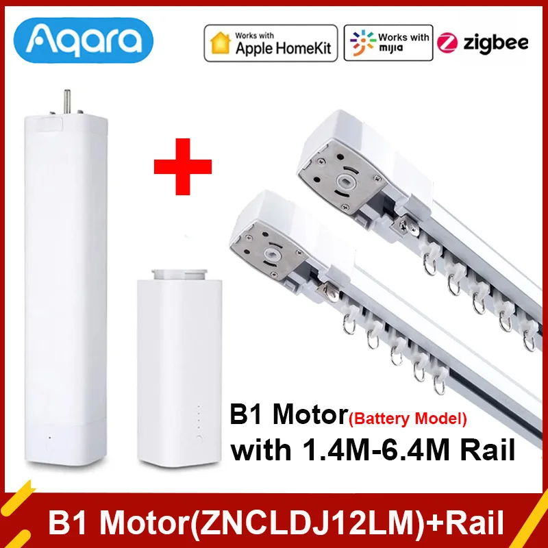 Aqara Smart Zigbee B1 Motor Motorized Curtain Rail Track Set Timer ...
