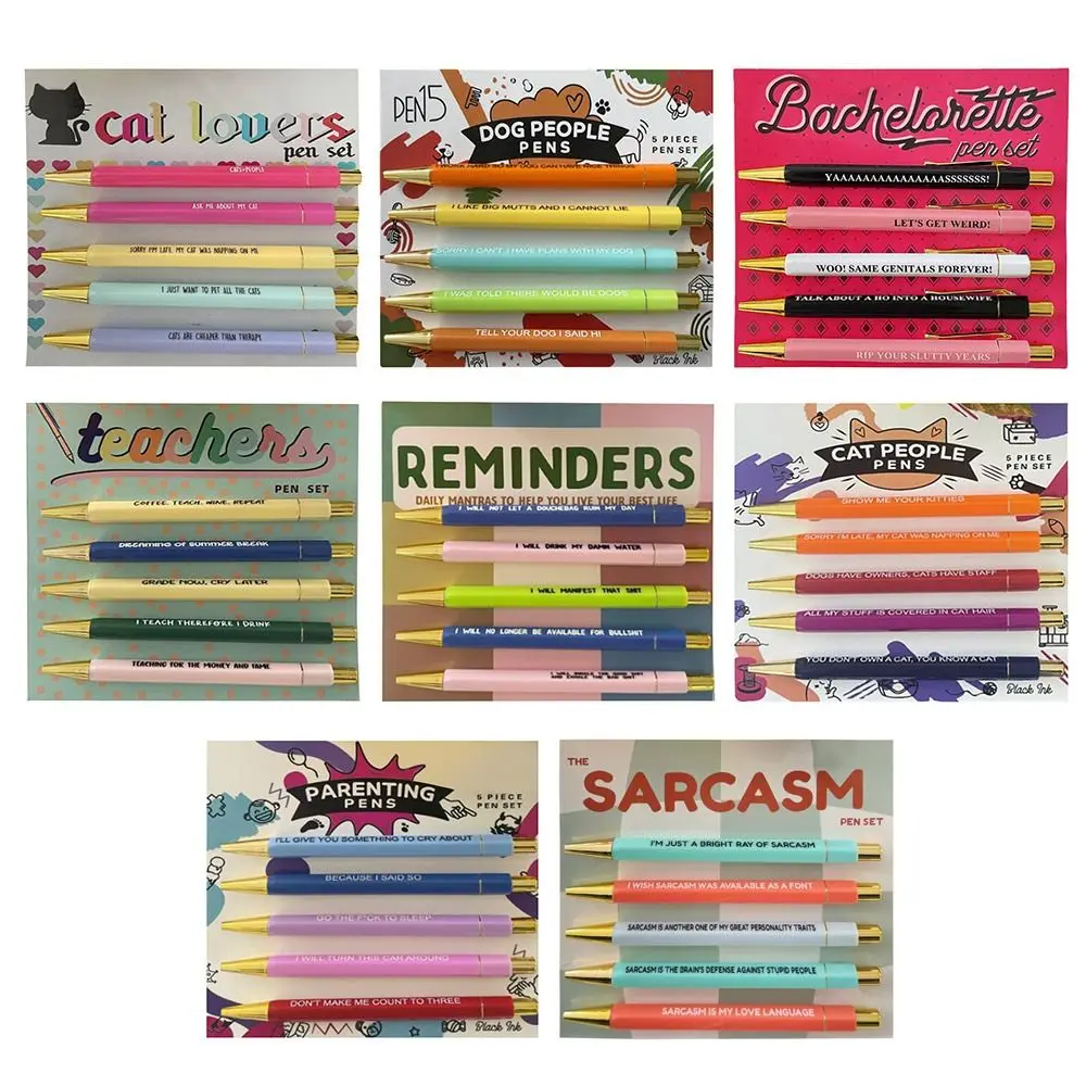 Daily-Reminders-Pens-Set-Teacher-Pen-Parenting-Pens-Sarcasm-Pen-Push ...