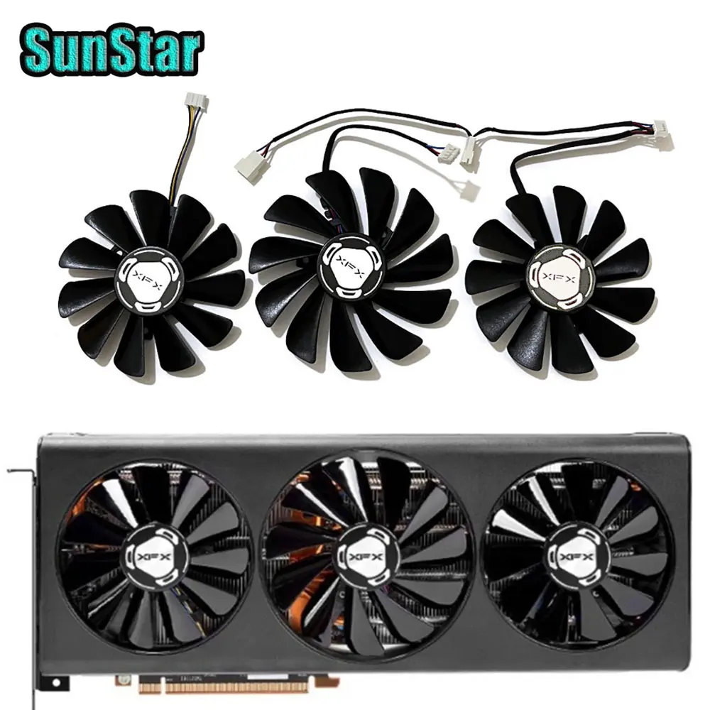 New XFX RX 5700XT 85MM 95MM CF1010U12S GPU Cooling Fan For XFX Radeon ...