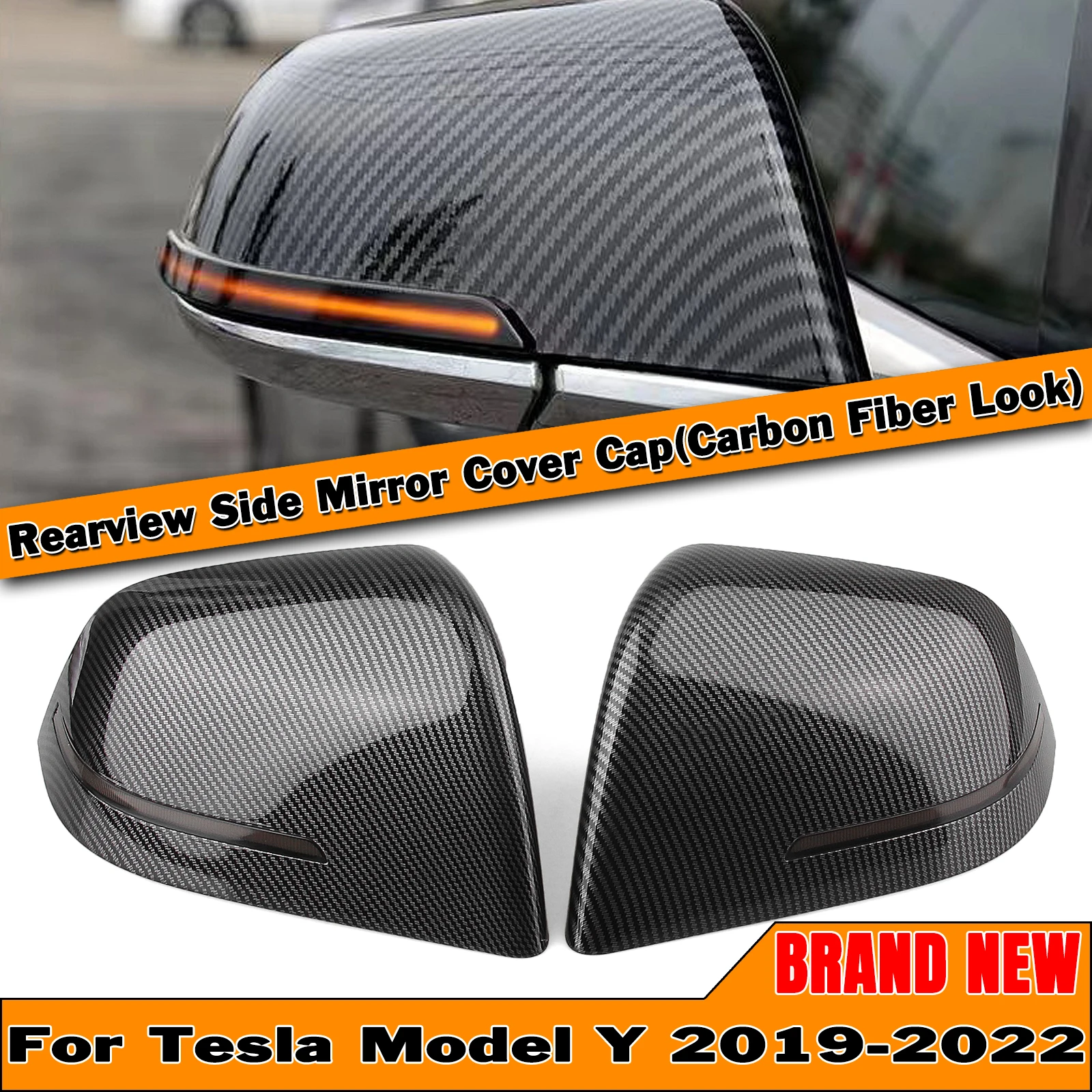 Rear-View-Mirror-Cover-W-LED-Light-For-Tesla-Model-Y-2019-2022-Car ...