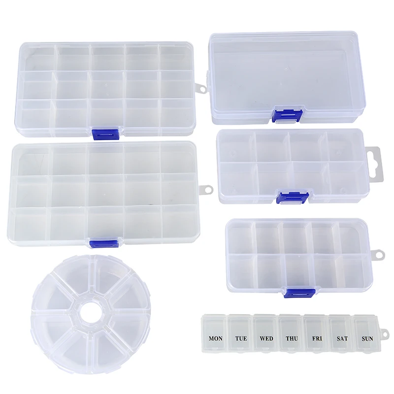 1pcs-Transparent-Plastic-Jewelry-Box-Glass-Bead-Organizer-Storage-Clear ...